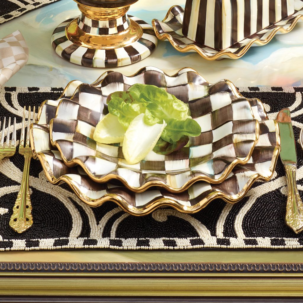 Courtly Check Fluted Dinner Plate - Cornelia Park