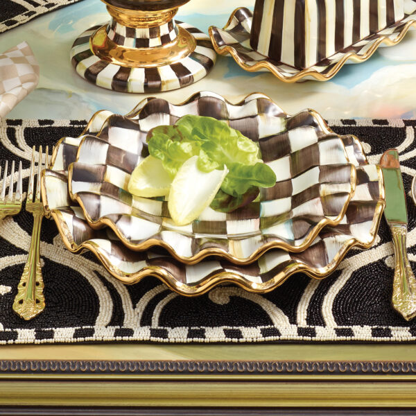 Courtly Check Fluted Dinner Plate - Cornelia Park