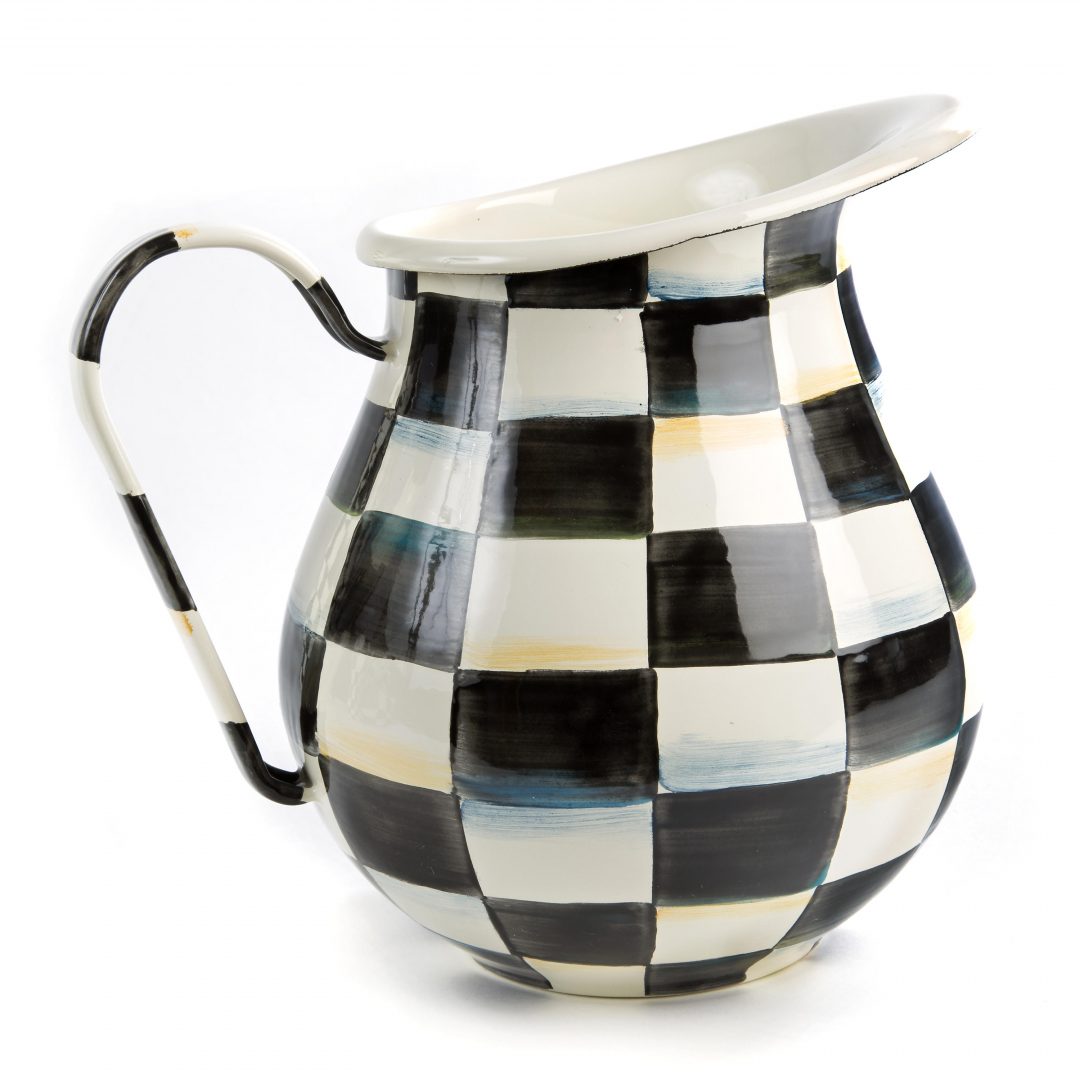 Courtly Check Enamel Pitcher - Cornelia Park