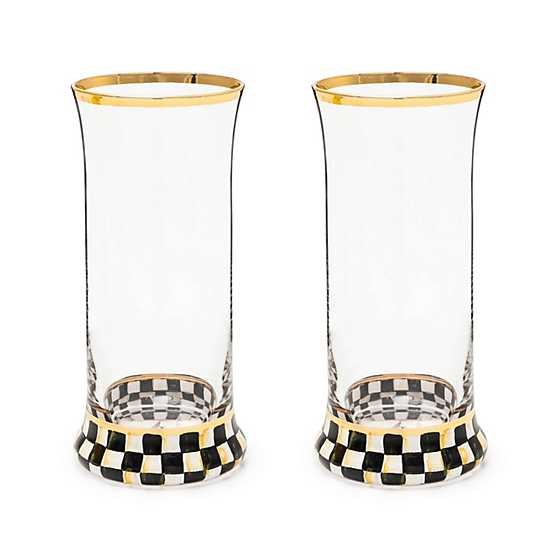 Courtly Check Highball Glass, Set of 2 - Cornelia Park