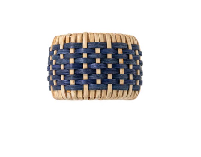 Woven Napkin Ring - Navy - Cornelia Park